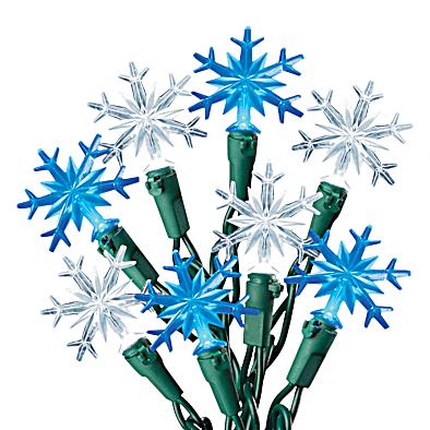 blue snowflake lights